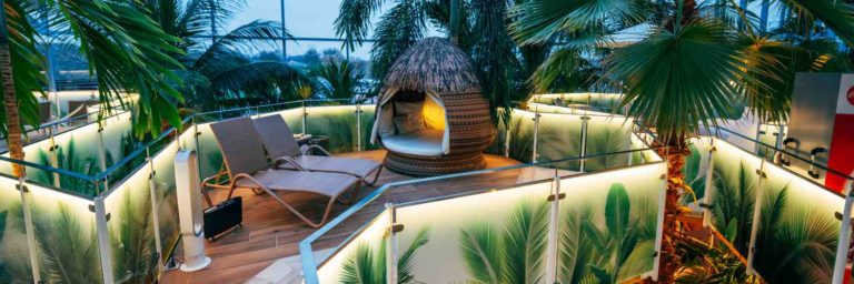 Palm Lounges in der Therme Erding bieten tolle Entspannung